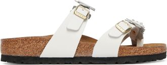 Birkenstock Zehentrenner Birkenstock Mayari Flowe Embellishment 1032060 Wei&szlig;