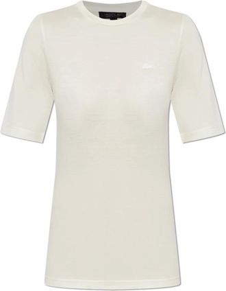 Lacoste Femme, Tops, Beige, Taille: 40 FR T-shirt Runway en piqu&eacute; de soie