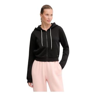 Guess 3D Pfingstrose Rei&szlig;verschluss-Kapuzenjacke - - Sweatshirts & Hoodies - Damen - Schwarzk - XL