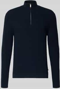 Matinique Strickpullover mit Troyer-Kragen Modell lagoon