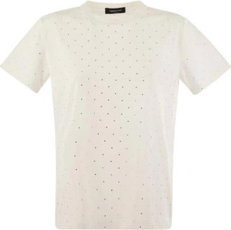 Fabiana Filippi Femme, Tops, Blanc, Taille: 36 FR T-Shirt Orn&eacute;