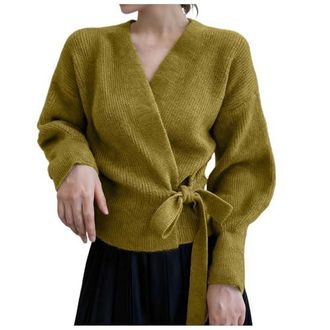 Generic Pull Femme Chic et Elegant Pulls Leger Printemps Oversize Sweaters Tops Automne Hiver Original Blouse D&eacute;contract&eacute;s Vetement pour Sortir au Quotidien