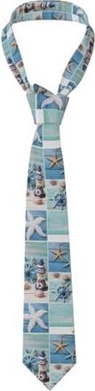 Generic Cravates Homme Phare Marin Coquillage &Eacute;toile De Mer Classique Necktie Tendance Cravate DAffaires Pour Remise De Dipl&ocirc;me Accessoires F&ecirc;te