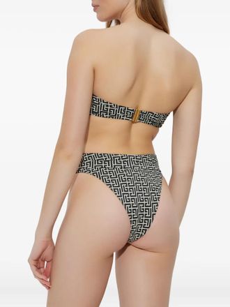 Balmain Womens Bikini Con Cintur&oacute;n Y Estampado Geom&eacute;trico Aw25 W