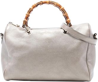 Gucci Hobo Bags - Medium Calfskin Bamboo Shopper Boston Bag - Gr. unisize - in Gold - f&uuml;r Damen