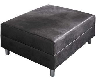 DELIFE Sofa-Hocker Clovis Anthrazit Modul B98 x T83 Microvelours Sitzhocker