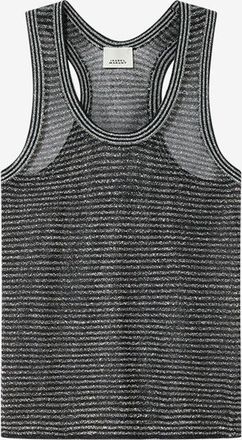 Isabel Marant D&eacute;bardeur Cevara - Femme - Noir Et Argent&eacute; - Taille34 - Isabel Marant