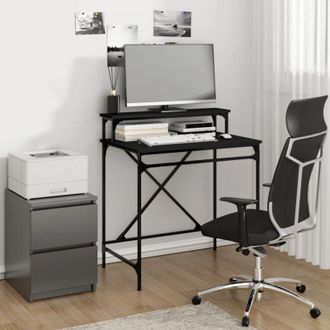 vidaXL Vidaxl - Schreibtisch Schwarz 80x50x90 cm Holzwerkstoff und Eisen
