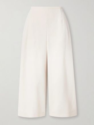 FFORME Pantalon Large Raccourci En Crêpe Pat - Ivoire