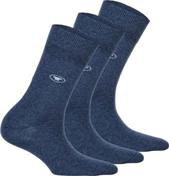 Tom Tailor 3er Pack Damen Socken - Basic, einfarbig Blau 35-38