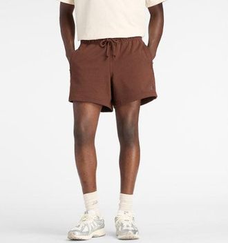 New Balance Herren Athletics French Terry Short 5 in Braun, Baumwolle, Gr&ouml;&szlig;e 2XL