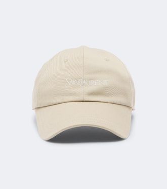 Saint Laurent Casquette en coton &agrave; logo
