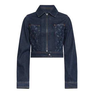 Marine Serre Arden Trucker Jacket - - Jackets - Damen - Blau - S
