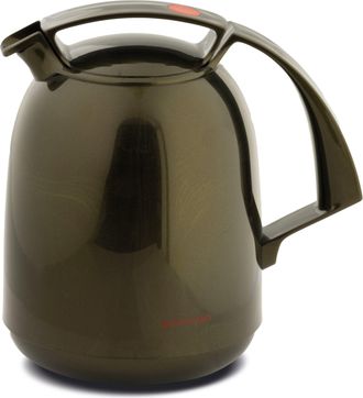 Rotpunkt Isolierkanne 810 FAY 1,0 l | Zweifunktions-Drehverschluss | BPA-frei - gesundes trinken | Made in Germany | Warm + Kalthaltung | Glaseinsatz | black h