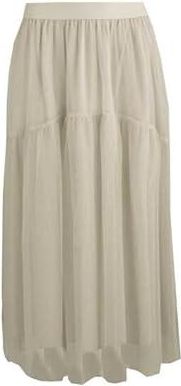 Marc Aurel Jupe &eacute;lastique en tulle beige, Cr&egrave;me/beige, 36