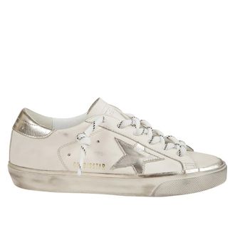 Golden Goose Low-Top Sneaker - White Leather Sneakers With Platinum Star - Gr. 36 (EU) - in Weiß - für Damen