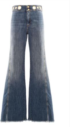 Nenette Femme, Jeans, Bleu, Taille: W27 Denim Flared Jeans
