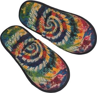 Generic Accueil Pantoufles Tie-Dye En Spirale Color&eacute;e Doux Pantoufles DH&ocirc;tel Antid&eacute;rapant Maison Slippers Pour Camping Chambre Automne M