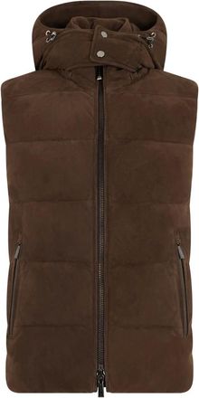 Moorer Homme, Vestes, Brun, Taille: XS Gilet matelass&eacute; avec capuche
