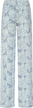 Genny Femme, Pantalons, Bleu, Taille: 40 FR Embroidered Pantalons