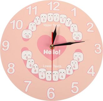 Cabilock Wanduhr Anhänger Aus Pu Kunststoff Geräuschlose Beißuhr Zum Zahnungsfortschritt Verfolgen Wohnraumdekor