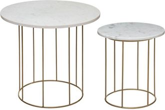 Atmosphera Atmosphera - Set aus 2 Couchtischen - Marmorplatte créateur dintérieur