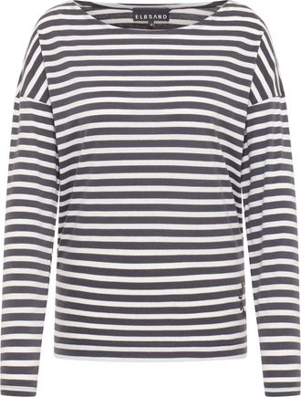 Elbsand Tooske Damen Langarm T-Shirt, Longsleeve mit Bootsausschnitt, locker geschnitten