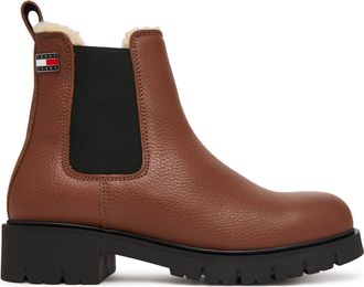 Tommy Jeans Klassische Stiefeletten Tommy Jeans Tjw Cleated Chelsea Boots Wl EN0EN03102 Braun