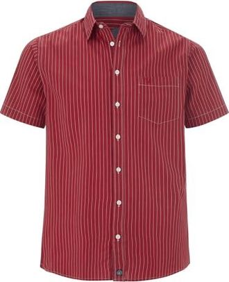 Jan Vanderstorm Homme Chemise Rayée Perttu Rouge, 7XL (XXXXXXXL) - 55/56