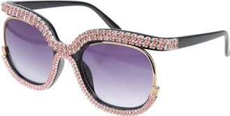 Holibanna Lunettes de Soleil Orn&eacute;es de Cristaux pour Femmes Lunettes Cr&eacute;atives en Plastique et R&eacute;sine Accessoires de Mode Rose pour Cosplay F&ecirc;te et Street Style