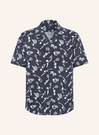 Olymp Resorthemd Comfort Fit Mit Leinen blau