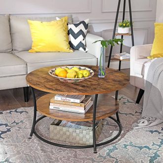 Red Living home24 Couchtisch Raphine 80 x 45 x 80cm Braun