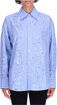 Ermanno Scervino Femme, Blouses et Chemises, Bleu, Taille: 36 FR Chemise Bleu Clair Oversize