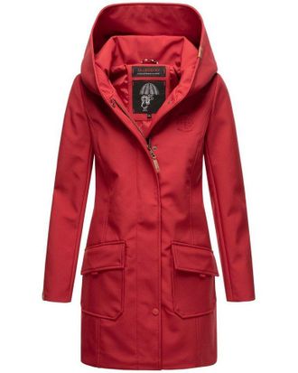 Marikoo Softshelljacke Softshelljacke Mayleen - Damen &Uuml;bergangsjacke mit Kapuze und Taillierter Schnitt, hoher Tragekomfort und stilvolle Details