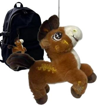 Generico Porte-cl&eacute;s en peluche de cheval, mascotte chinoise | Porte-cl&eacute;s animal, pour sac &agrave; dos, sac &agrave; main, fourre-tout, printemps, festival, c&eacute;l&eacute;bration, f&ecirc;t