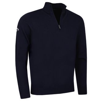 Callaway Herren 1/4 Zipped Merino Sweater m&auml;dchen Pullover, Blau (Azul Navy 401), XX-Large