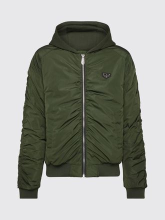 Philipp Plein Coupe-vent en polyester avec capuche et fermeture zipp&eacute;e