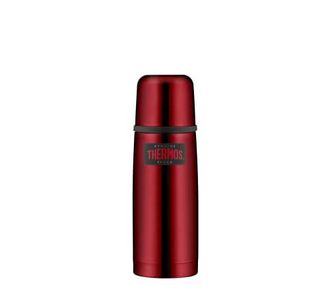 Thermos LIGHT & COMPACT BEVERAGE BOTTLE 0,35l, cranberry red, Thermosflasche Edelstahl, Isolierflasche rot mit Trinkbecher, 12 h heiß / 24 h kalt, spülmaschin