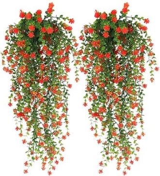 Generico 2 Pi&egrave;ces Plantess Artificielle Tombante, Vigne Deucalyptus Artificielle, Plantess Artificielles Suspendues R&eacute;sistante Aux UV Pour Jardin, Cour, Terras