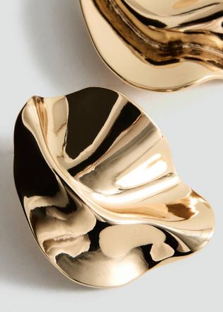 Mango Boucles doreilles textur&eacute;es relief or - Femme - Taille unique - MANGO