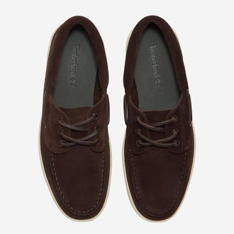 Timberland Mens Leather Loafers Pier Portofino Dark Brown