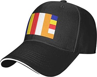 Generic Baseball Casquette Drapeau Bouddhiste Vintage Sun Protection Casquettes Anti-Soleil Golf Hats pour Hip Hop Festivals Femmes