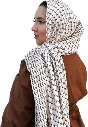 Generico &Eacute;charpe Palestinienne Traditionnelle - Traditionnelle Arabe Soft Hijab Bandana | &Eacute;charpe En Mousseline De Soie Lumi&egrave;re, Bandeau De T&ecirc;te Du D&eacute;sert Pour