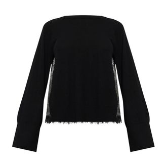 Blumarine Haut &agrave; d&eacute;tails en dentelle - Femme - Pulls - Noir - Taille: 36 FR