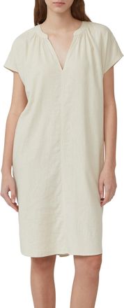 s.Oliver Midi-Kleid aus Leinenmix mit Eingrifftaschen