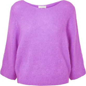 Americandreams Americandreams, Femme, Pulls, Violet, Taille: 38/40 FR Heidy Short Sleeve Pullover