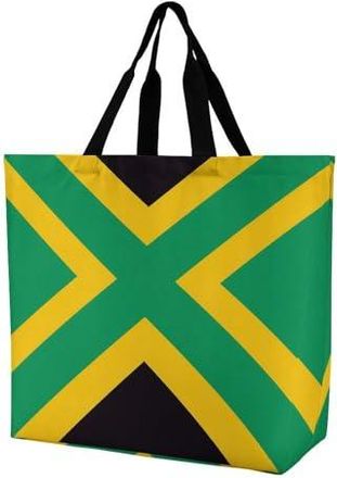Generic Drapeau De La Jama&iuml;que Sac Fourre-Tout L&eacute;ger Tote Bag D&eacute;contract&eacute; Sac A Main Femmes Pour Shopping Plage Universit&eacute;