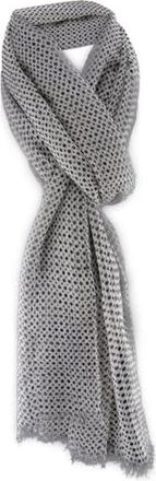 TigerTie ohne Markenname Chiffon &eacute;charpe en gris noir &agrave; pois - &eacute;charpetaille 180 x 50 cm