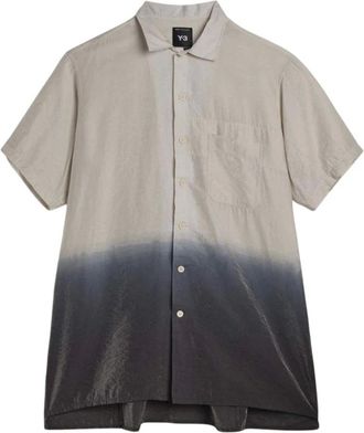 Yohji Yamamoto Homme, Chemises, Multicolore, Taille: M Dip Dye Short Sleeve Long Shirt