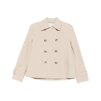 Harris Wharf London Damen, Jacken, Beige, MGr&ouml;&szlig;e